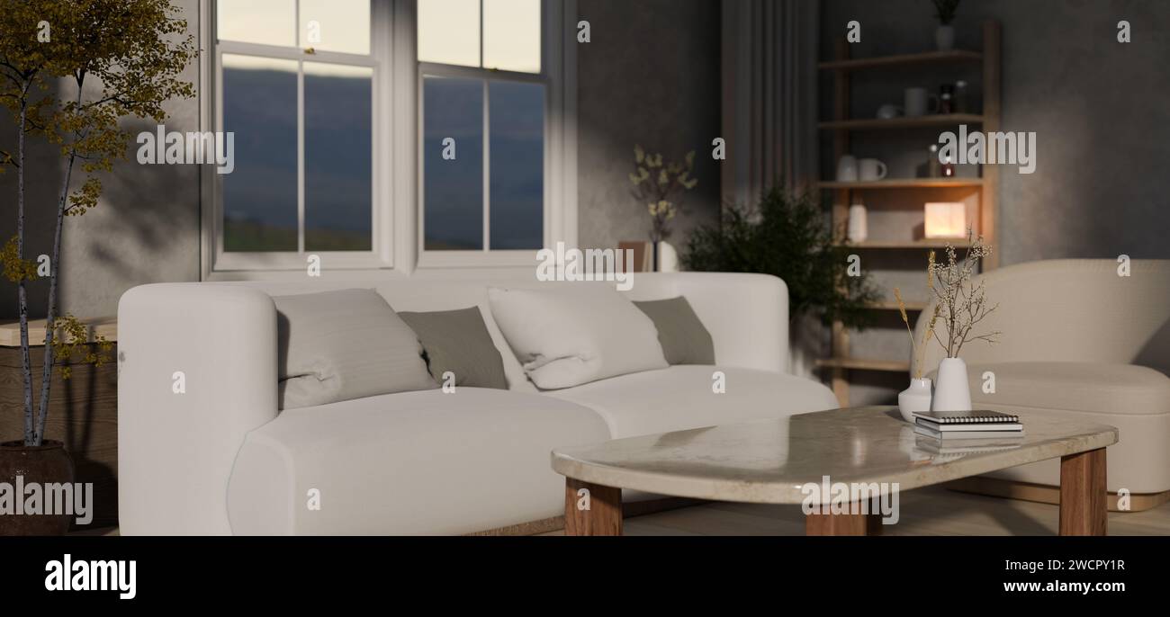 3d render interior view lounge hi-res stock photography and images - Alamy