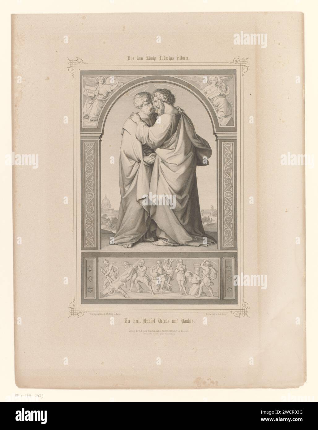 Meeting between Petrus and Paulus, Carl Friedrich Mayr, after Alexander ...