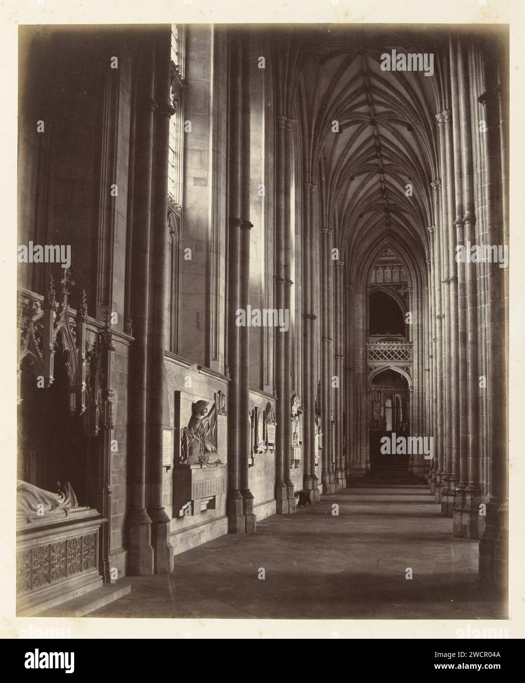 Face in the side aisle of the Cathedral of Canterbury, Henry George ...