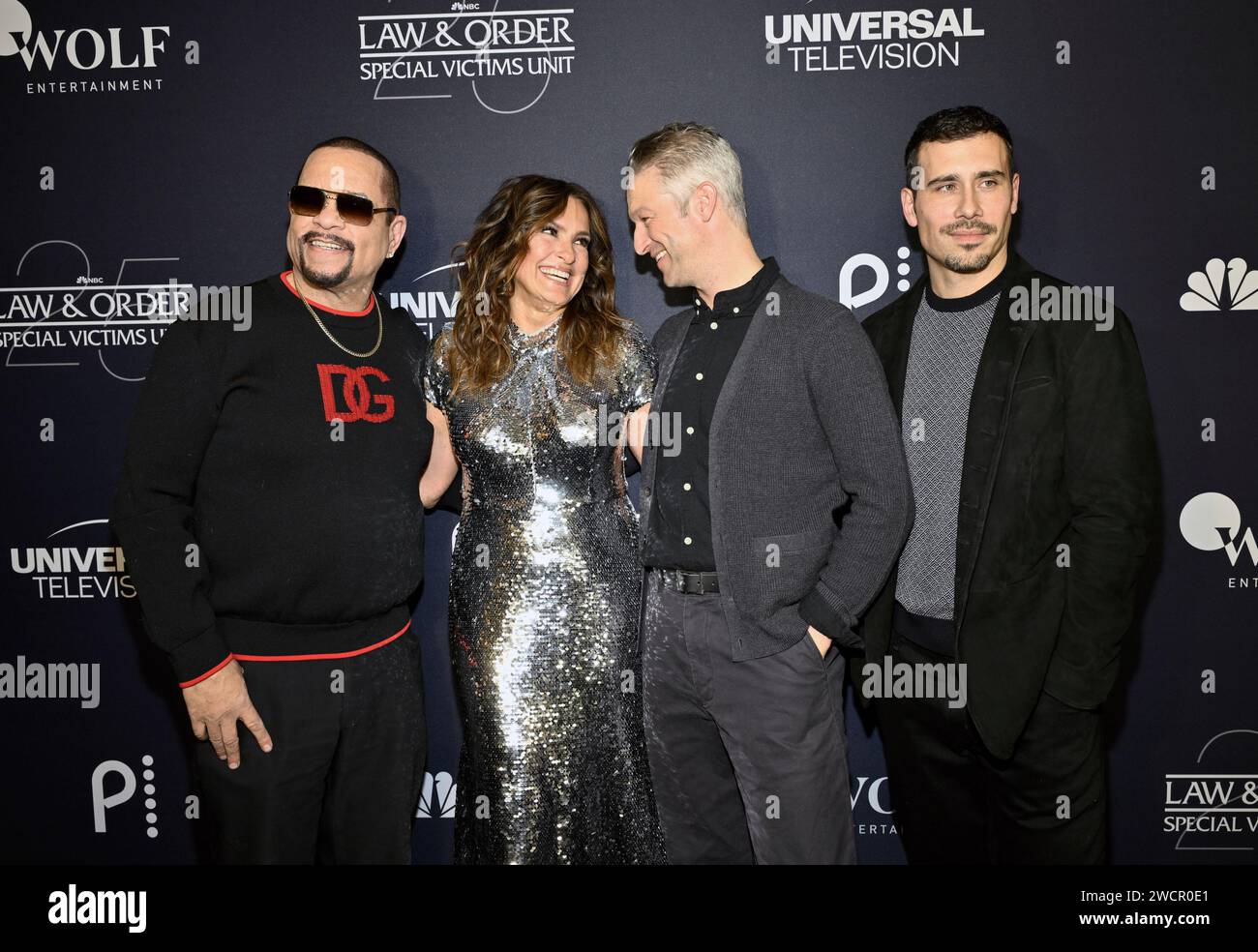 Ice-T, left, Mariska Hargitay, Peter Scanavino and Octavio Pisano ...