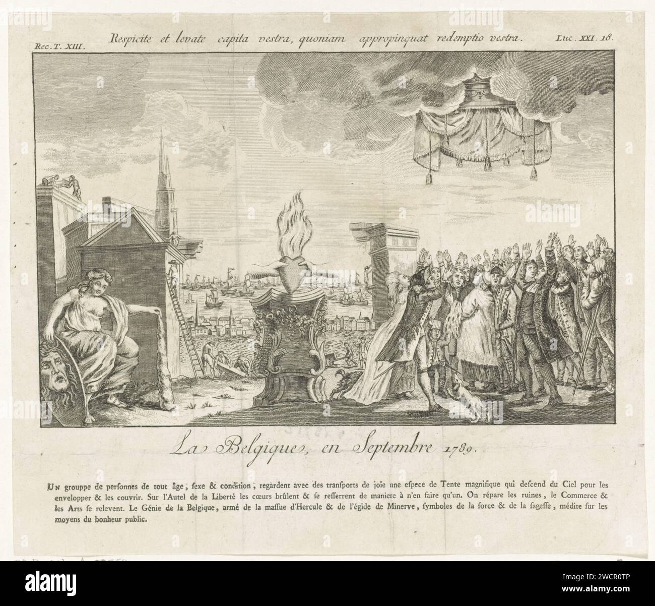 Allegorie on the Brabant Wall, 1789, Anonymous, 1789 print Allegory on ...