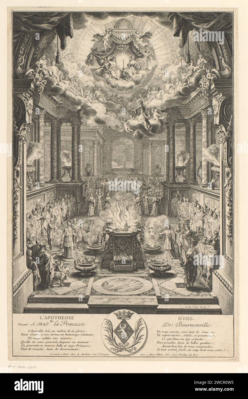 Apotheosis of ISIS, Sébastien Leclerc (I), 1693 print print maker ...