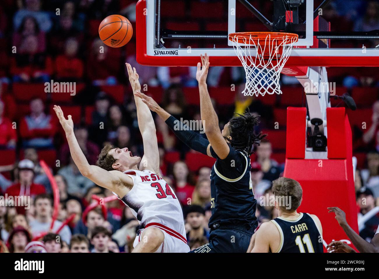 Raleigh, NC, USA. 16th Jan, 2024. NC State Wolfpack forward Ben ...