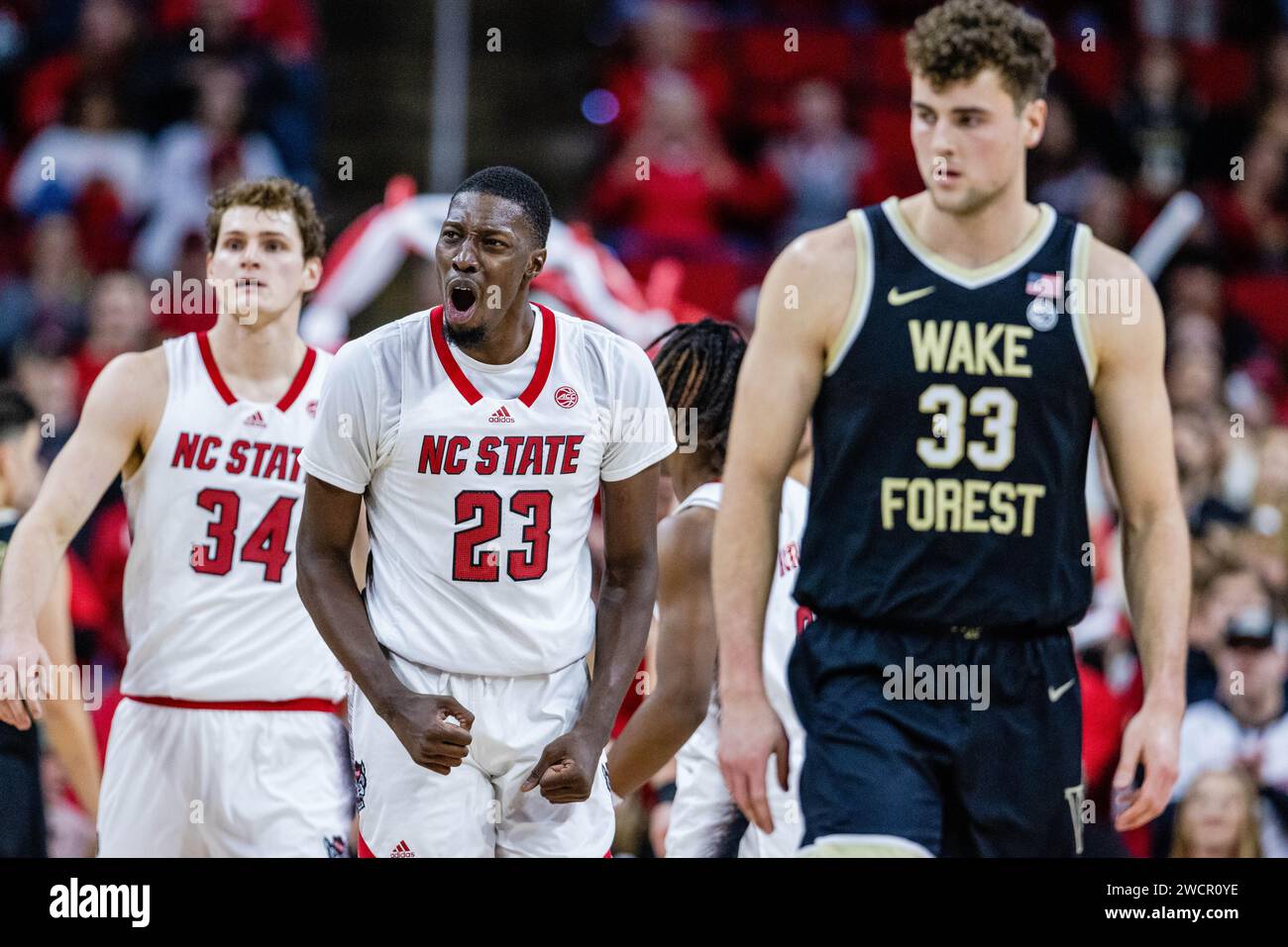 Raleigh, NC, USA. 16th Jan, 2024. NC State Wolfpack forward Mohamed ...