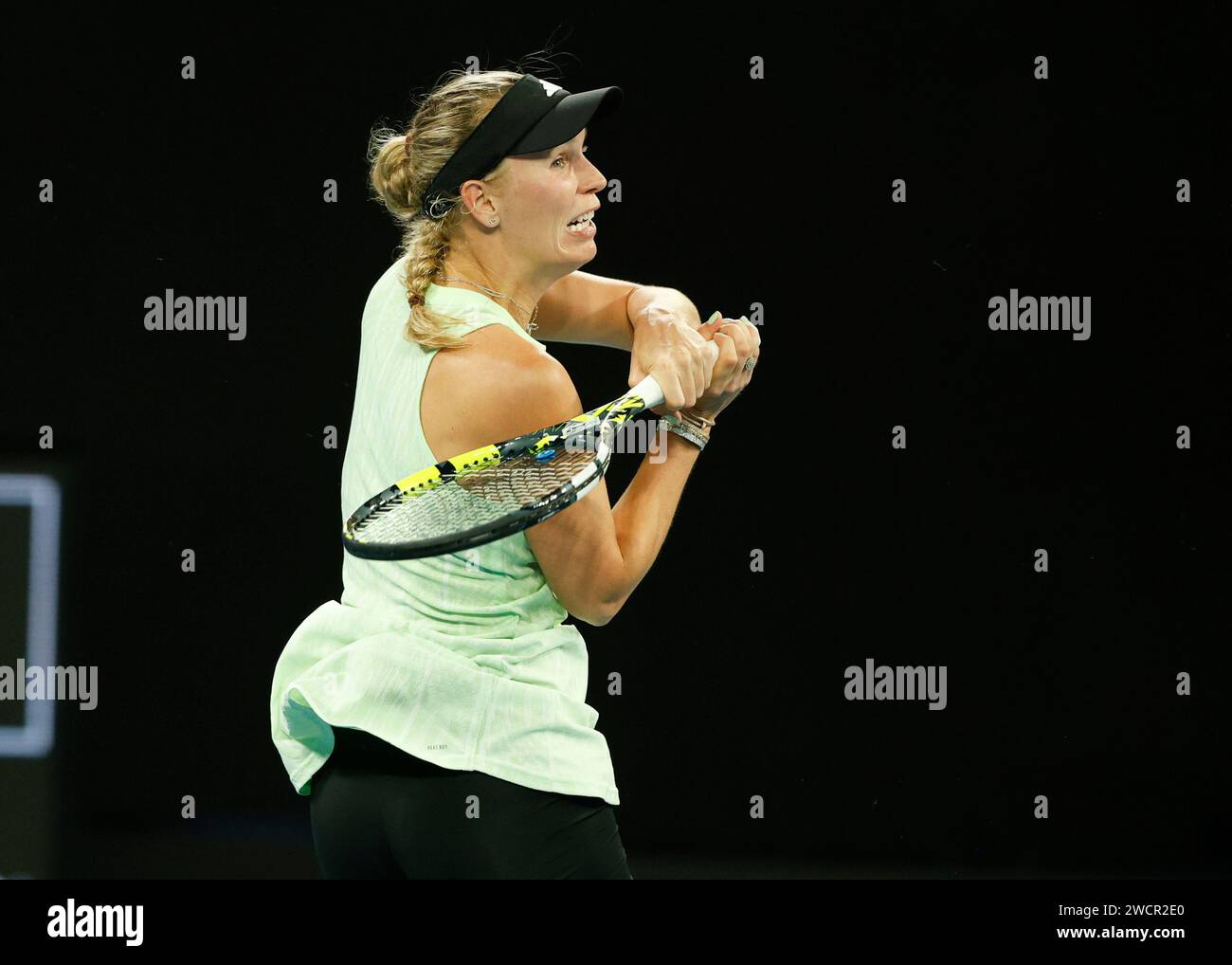 Melbourne, Australia. 17th. Jan., 2024. Danish tennis player Caroline ...