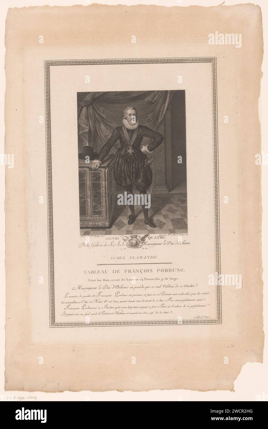 Portrait of King Hendrik IV, Alexandre Tardieu, After Frans Pourbus (II ...