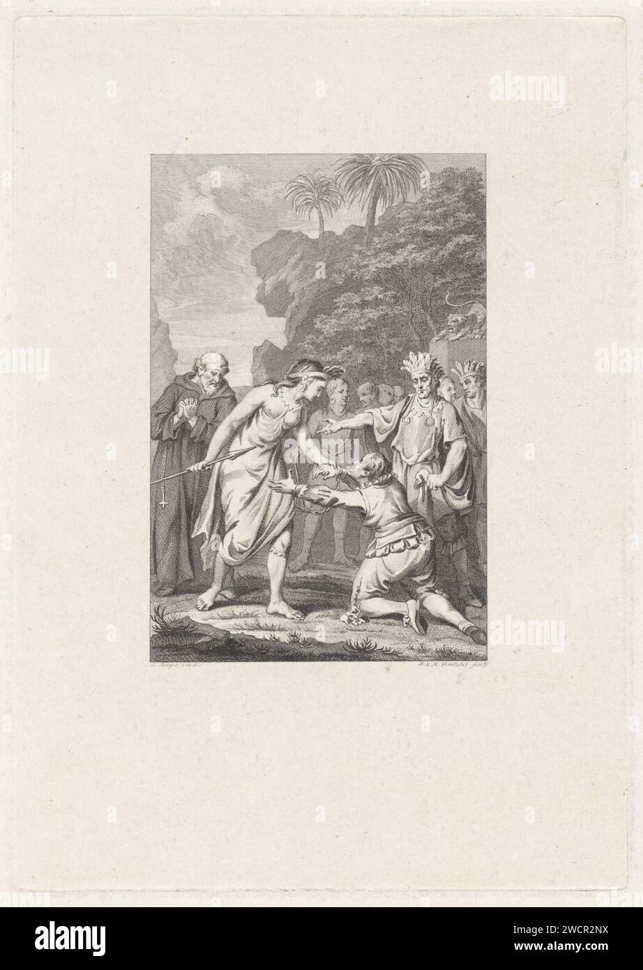 Man Kneelt For A Woman, Reinier Vinkeles (I), After Jacobus Buys, 1751 ...