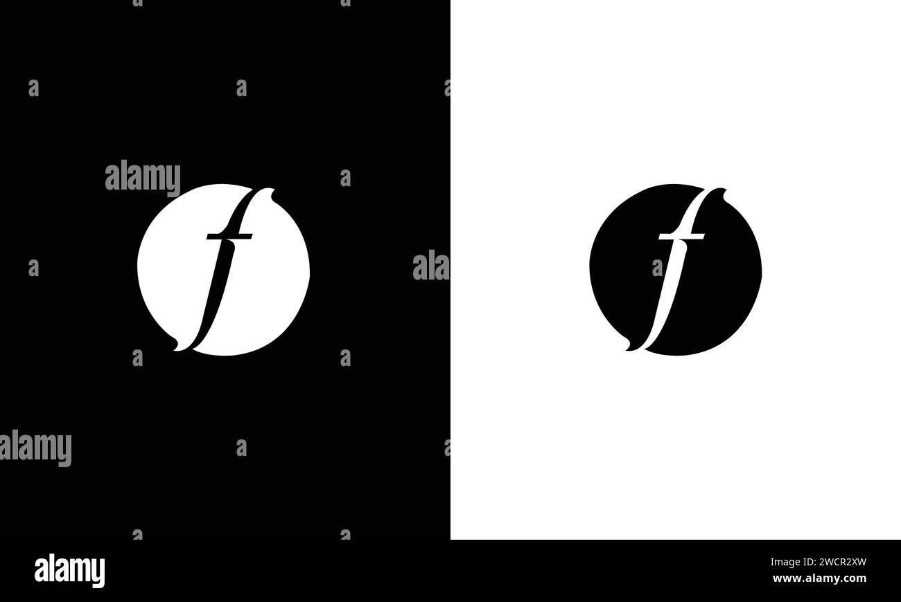 F Letter Initial Logo Design, Vector Template Stock Vector Image & Art ...