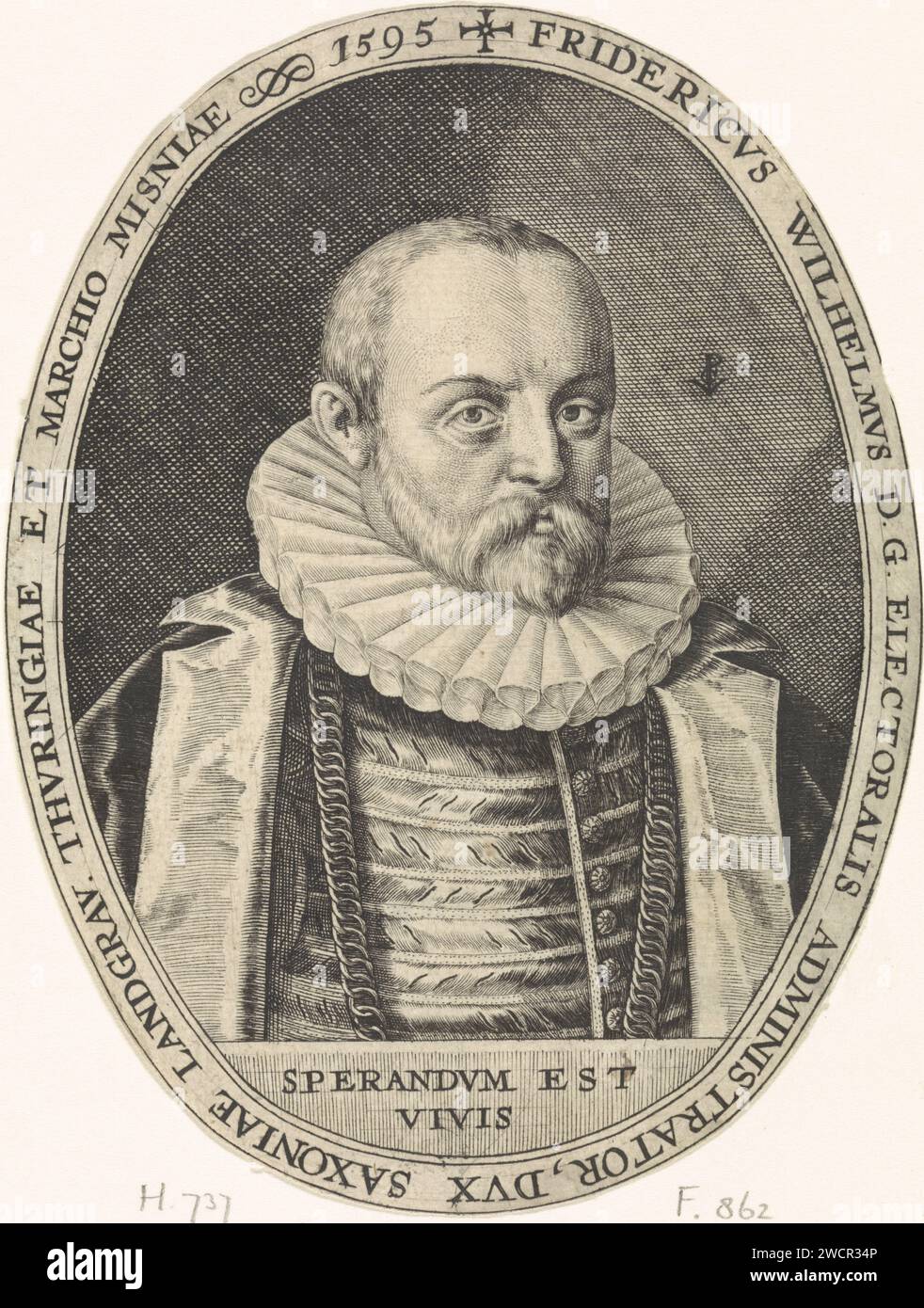 Portrait of Frederik Willem, Hertog van Saksen-Weimar, Crispijn Van de ...
