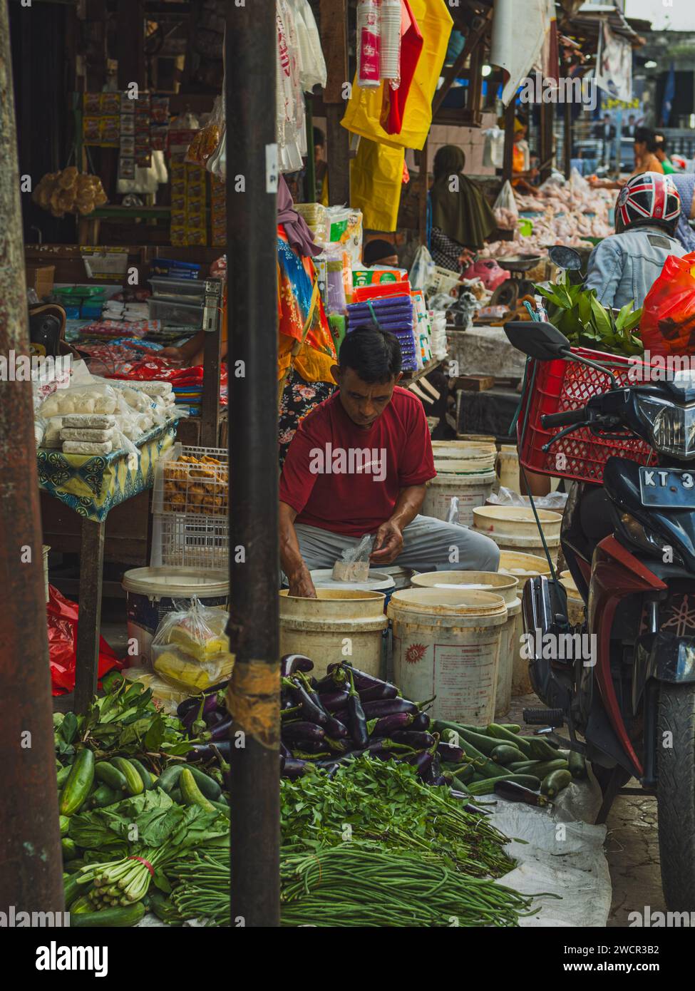 the tofu getting packed into small plastic bag Stock Photo - Alamy