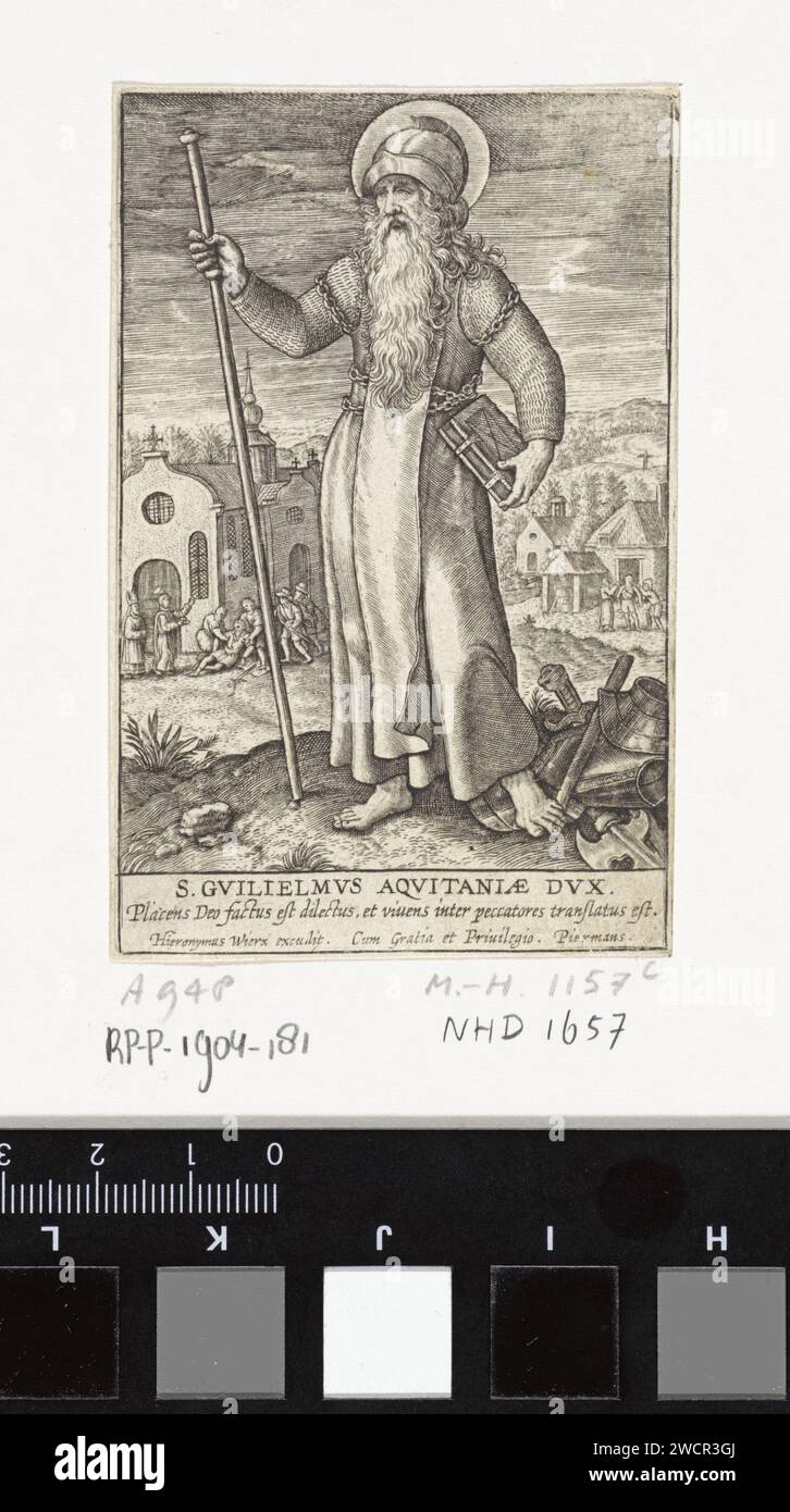 H. Wilhelmus van Aquitania, Anonymous, Hieronymus Wierix, 1563 - Before ...