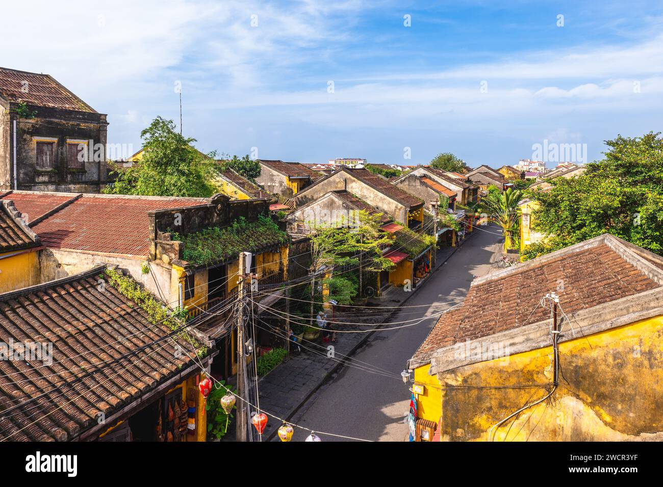 view over hoi an ancient town, an unesco world heritage site in vietnam ...