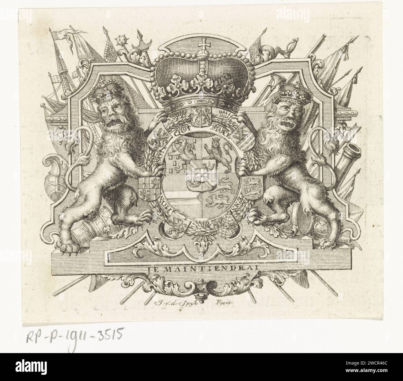 Coat of arms of Willem IV, Prince of Oranje -Nassau, Johannes van der ...