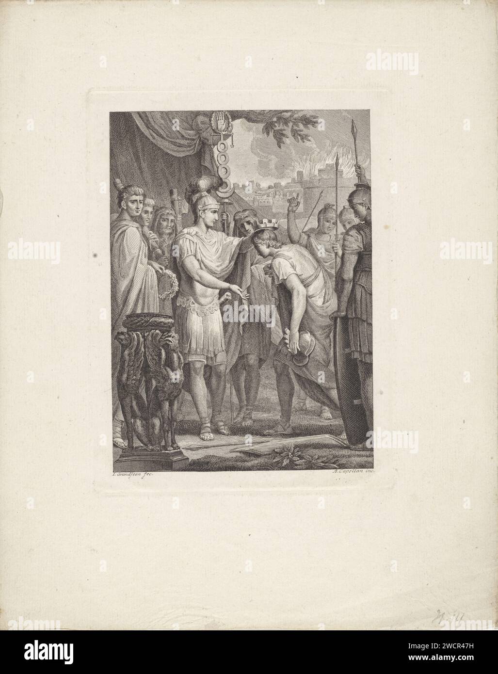 Germanicus, pl. III, Antonio Capellan, After Jean Grandjean, 1745 ...