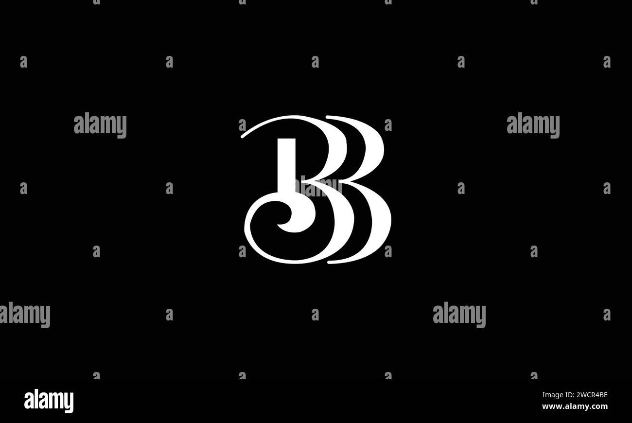 bb abstract letter for company logo or business vector illustration ...