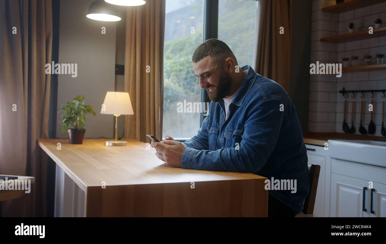 Bearded happy young man hi-res stock photography and images - Alamy
