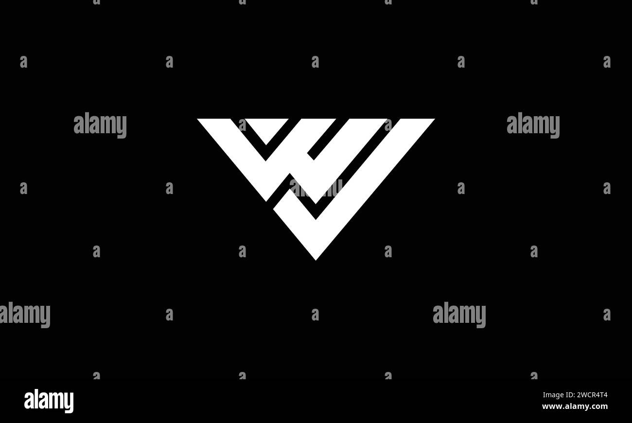 WV VW Letter Logo Alphabet Design Icon Vector Symbol Stock Vector Image ...