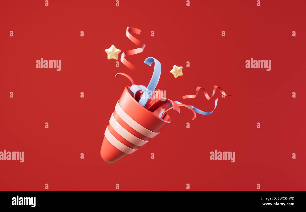 Exploding party popper cone hi-res stock photography and images - Alamy