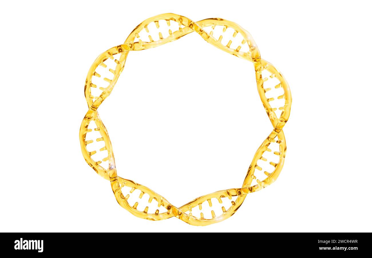 DNA with biology and chemical concept, 3d rendering. 3D illustration ...