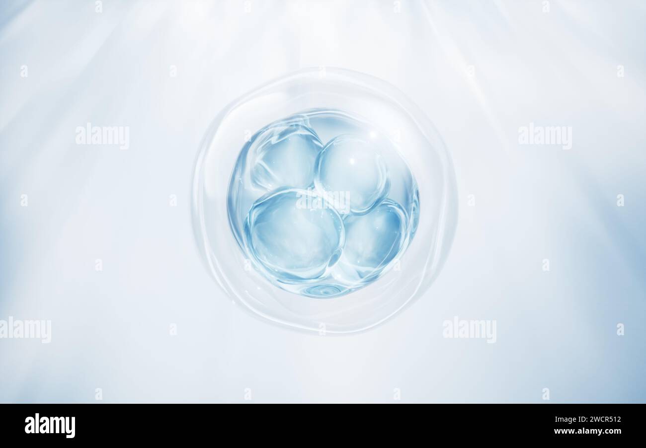 Transparent blue liquid bubble, 3d rendering. 3D illustration Stock ...