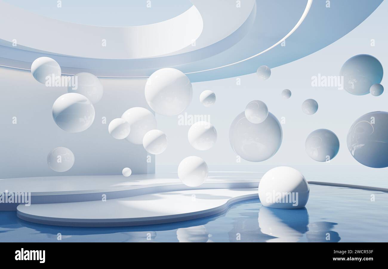 Floating balls water surface background hi-res stock photography and ...