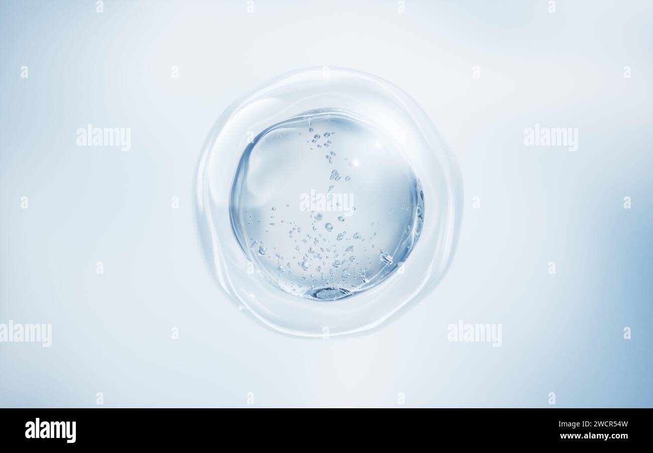Transparent blue liquid bubble, 3d rendering. 3D illustration Stock ...