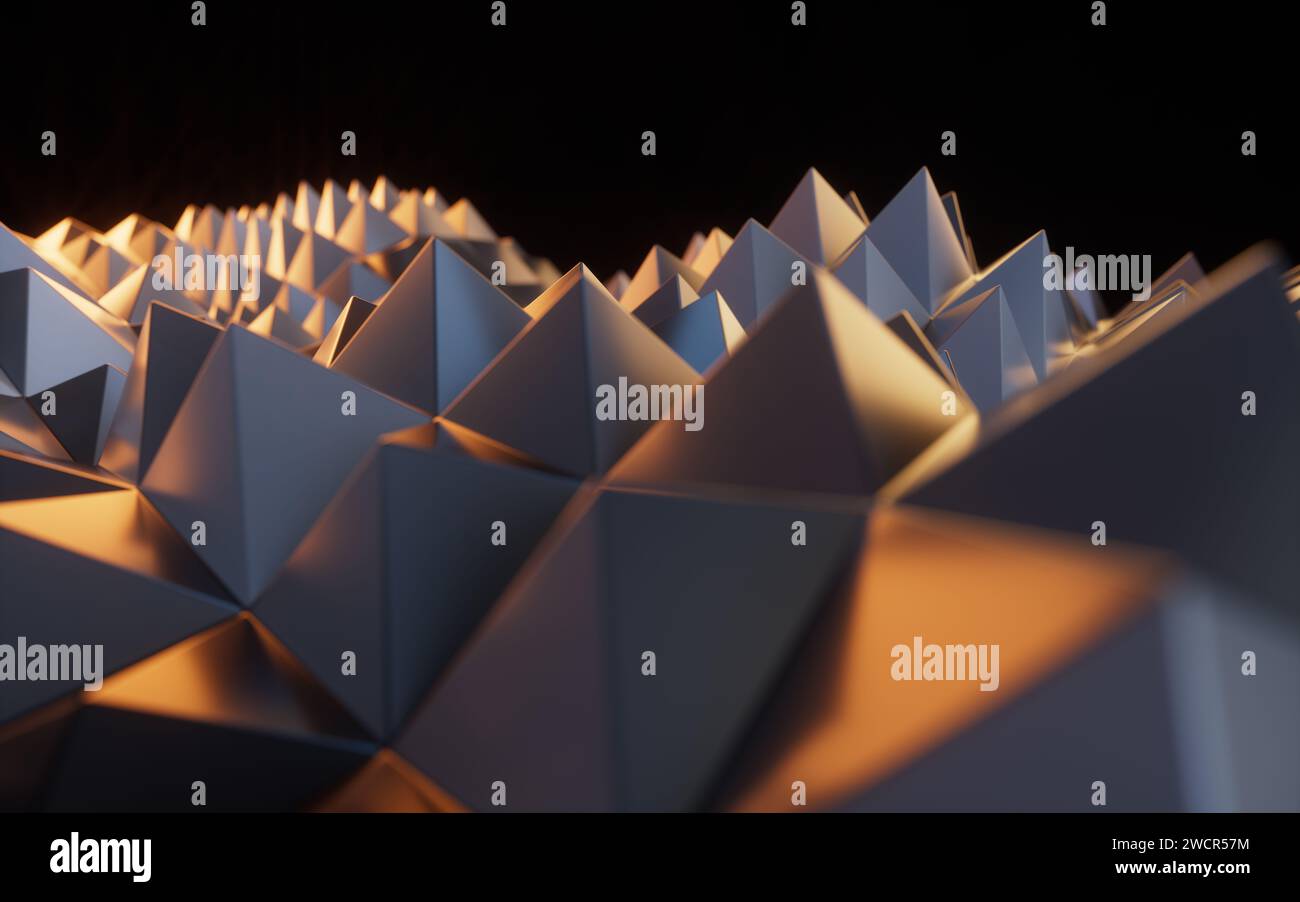 Abstract triangle shape geometry background, 3d rendering. 3D illustration Stock Photo - Alamy