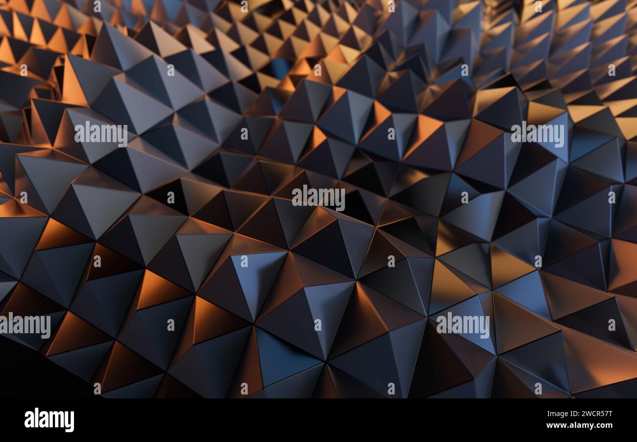 Abstract triangle shape geometry background, 3d rendering. 3D illustration Stock Photo - Alamy