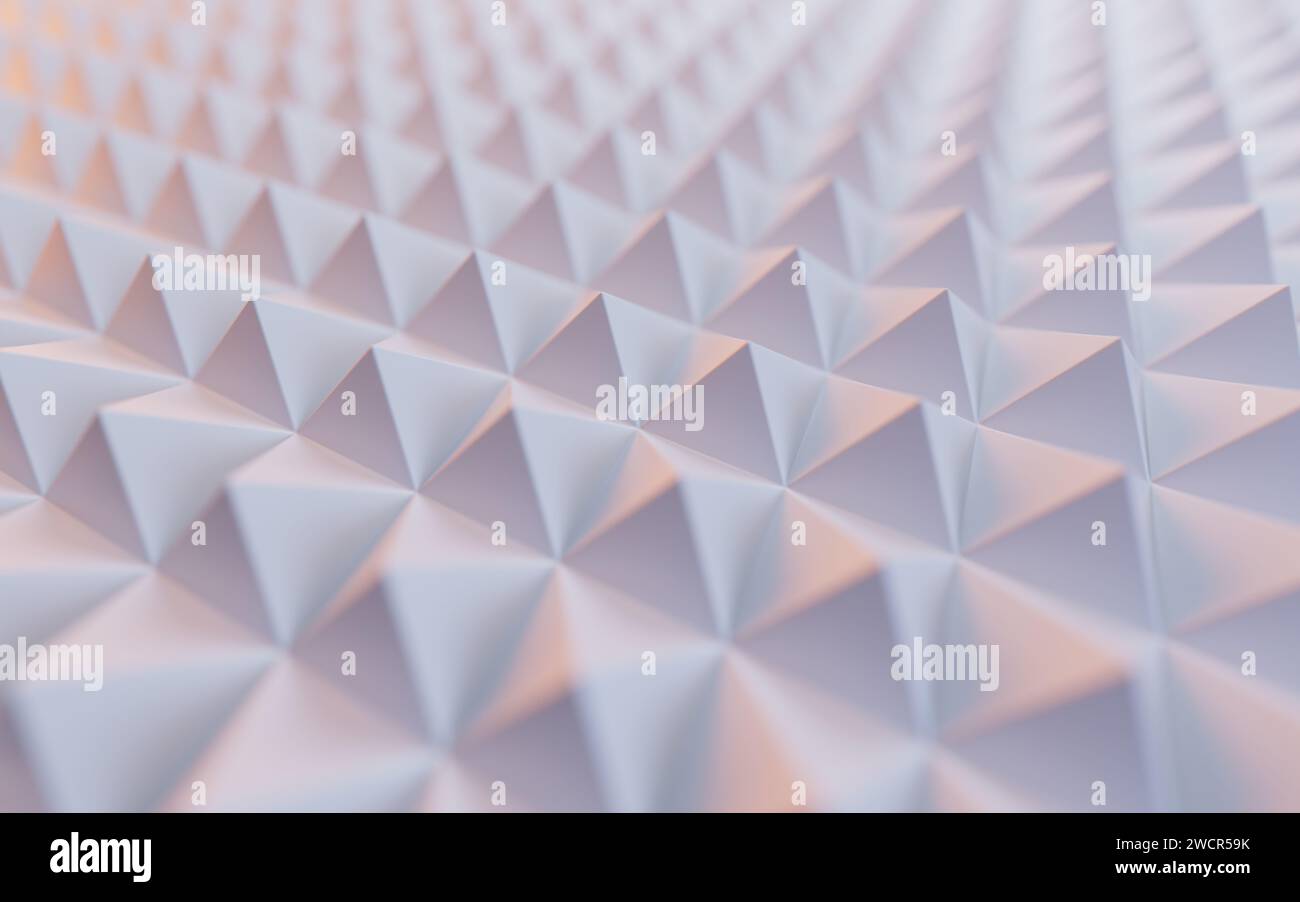 Triangle shape sound-absorbing cotton background, 3d rendering. 3D ...