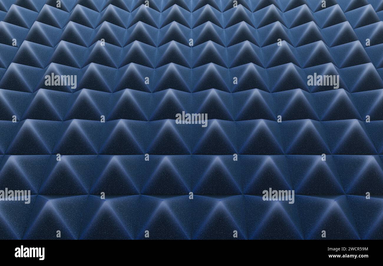 Triangle shape sound-absorbing cotton background, 3d rendering. 3D ...