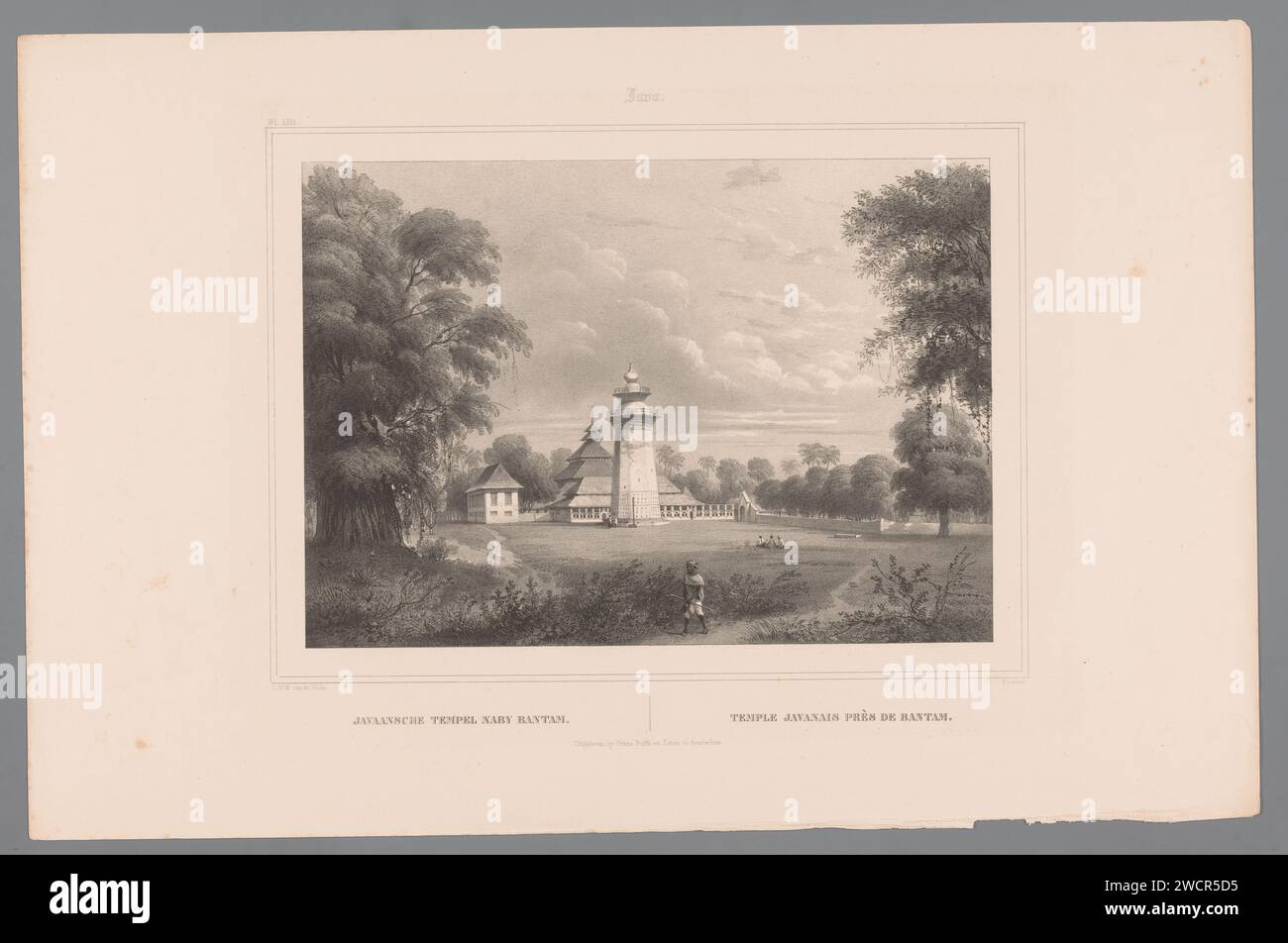 View of the mosque at Bantam, Paulus Lauters, After Charles William ...