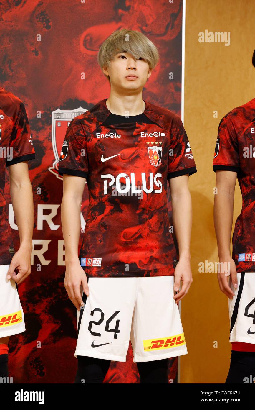Saitama, Japan. 14th Jan, 2024. Yusuke Matsuo (Reds) Football/Soccer : 2024 Urawa Red Diamonds ...