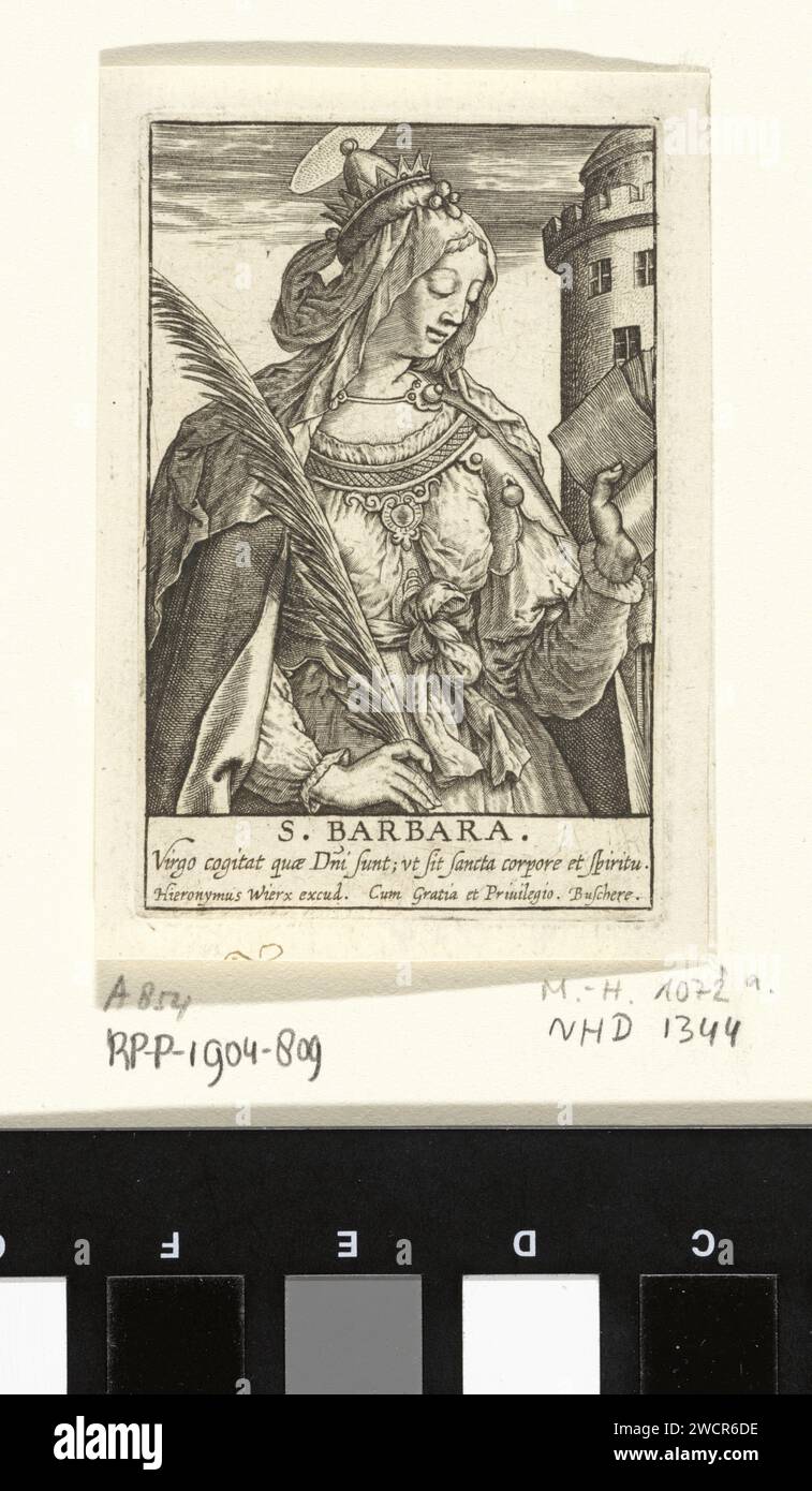 H. Barbara, Hieronymus Wierix, 1563 - before 1619 print Saint Barbara ...