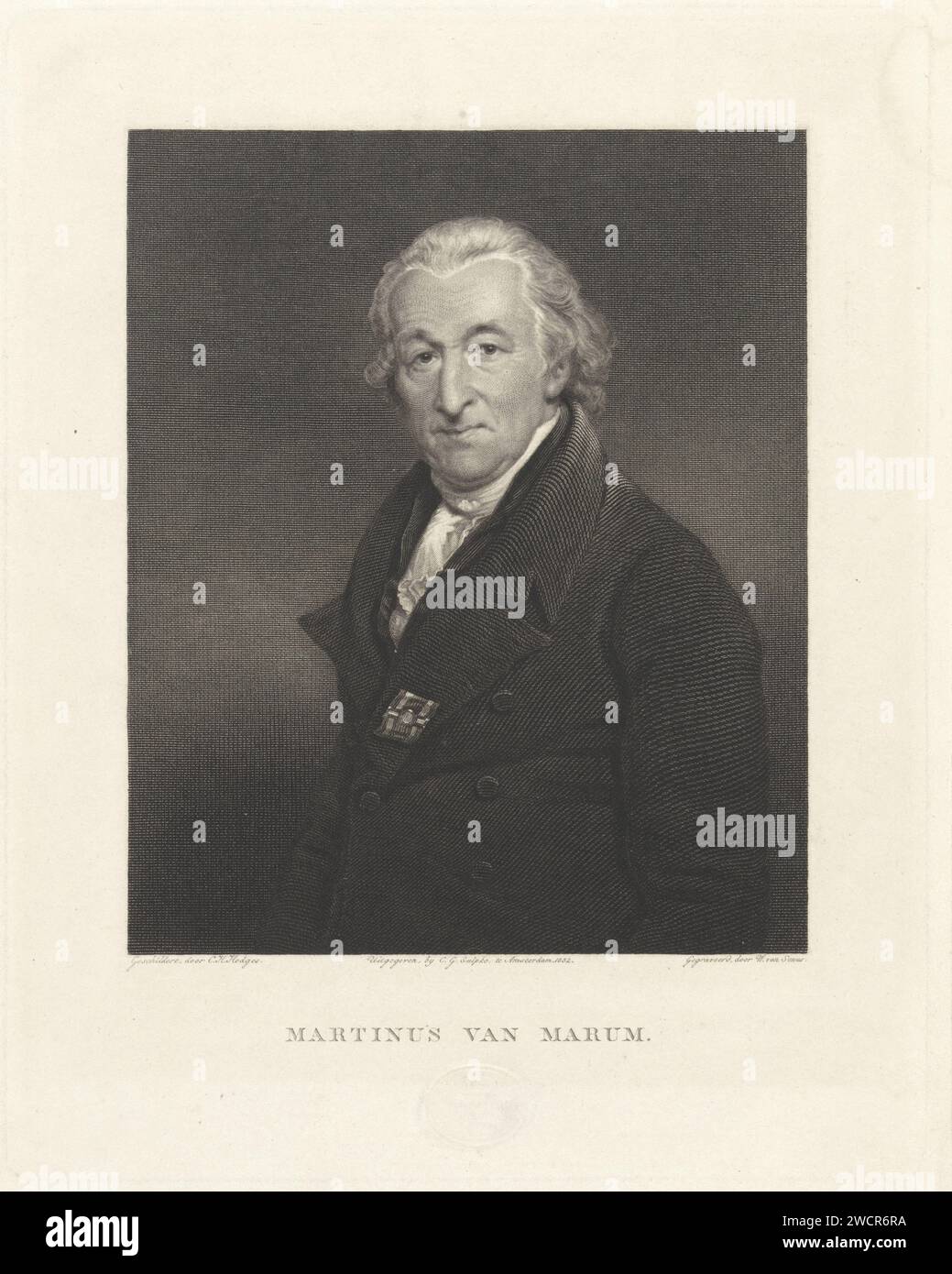 Portrait of Martinus van Marum, Willem van Senus, after Charles Howard ...