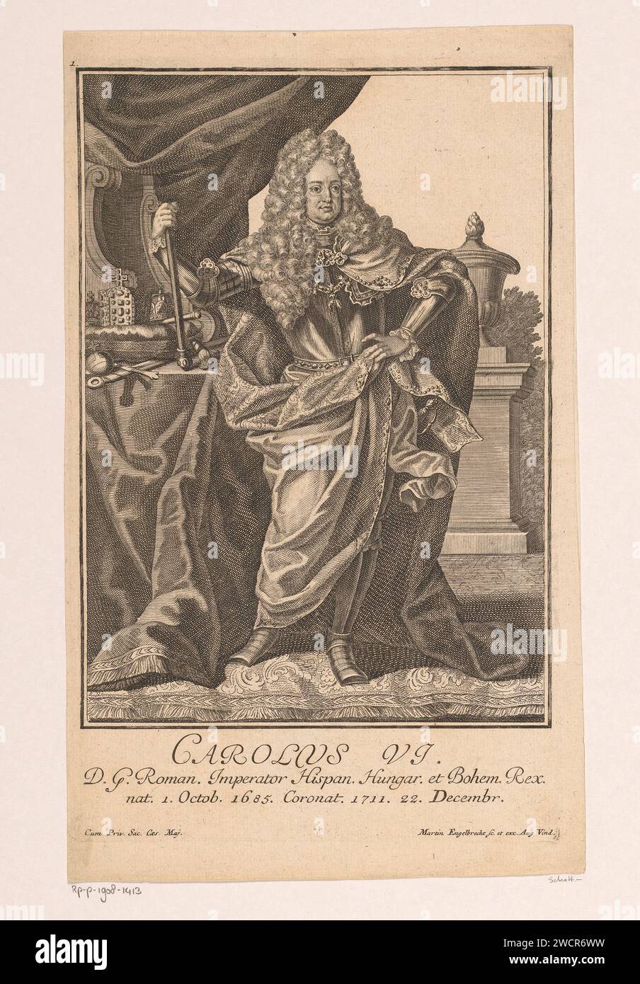 Portrait of Charles VI, Emperor of the Holy Roman Empire, Martin ...