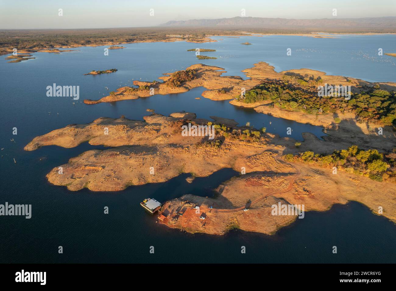 An aerial view of Zimbabwe's Lake Kariba Stock Photo - Alamy
