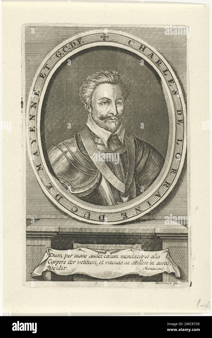 Portret van Charles de Guise, Duke of Mayenne, Jacobus Harrewijn, 1682 ...