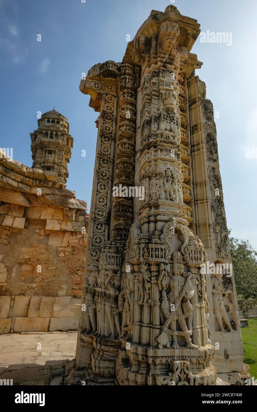 Chittorgarh, India - January 6, 2024: Vijaya Stambha at Chittorgarh ...