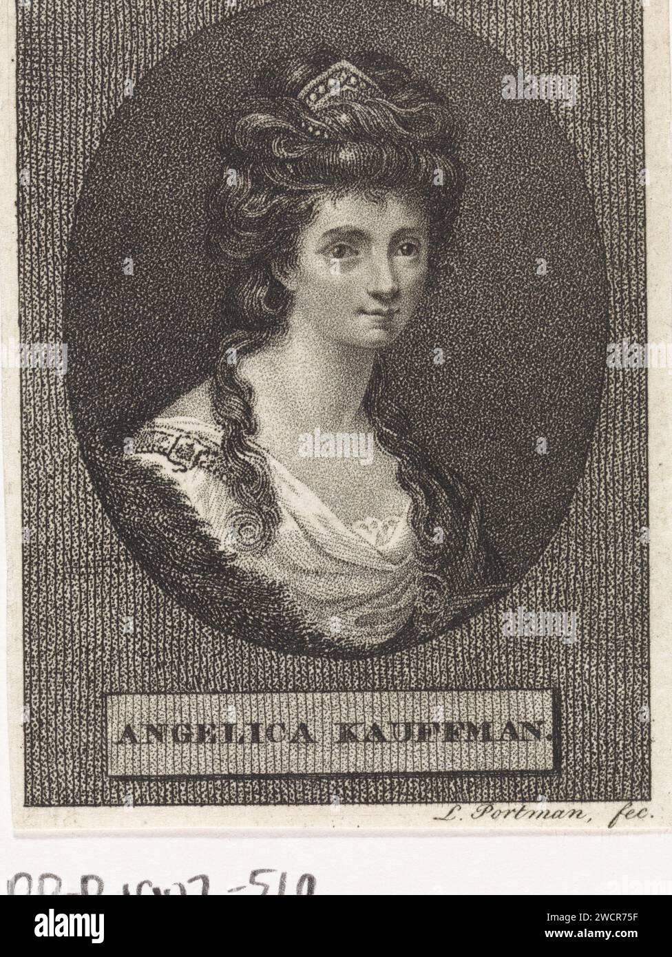 Portrait of the painter Angelica Kauffmann, Ludwig Gottlieb Portman ...