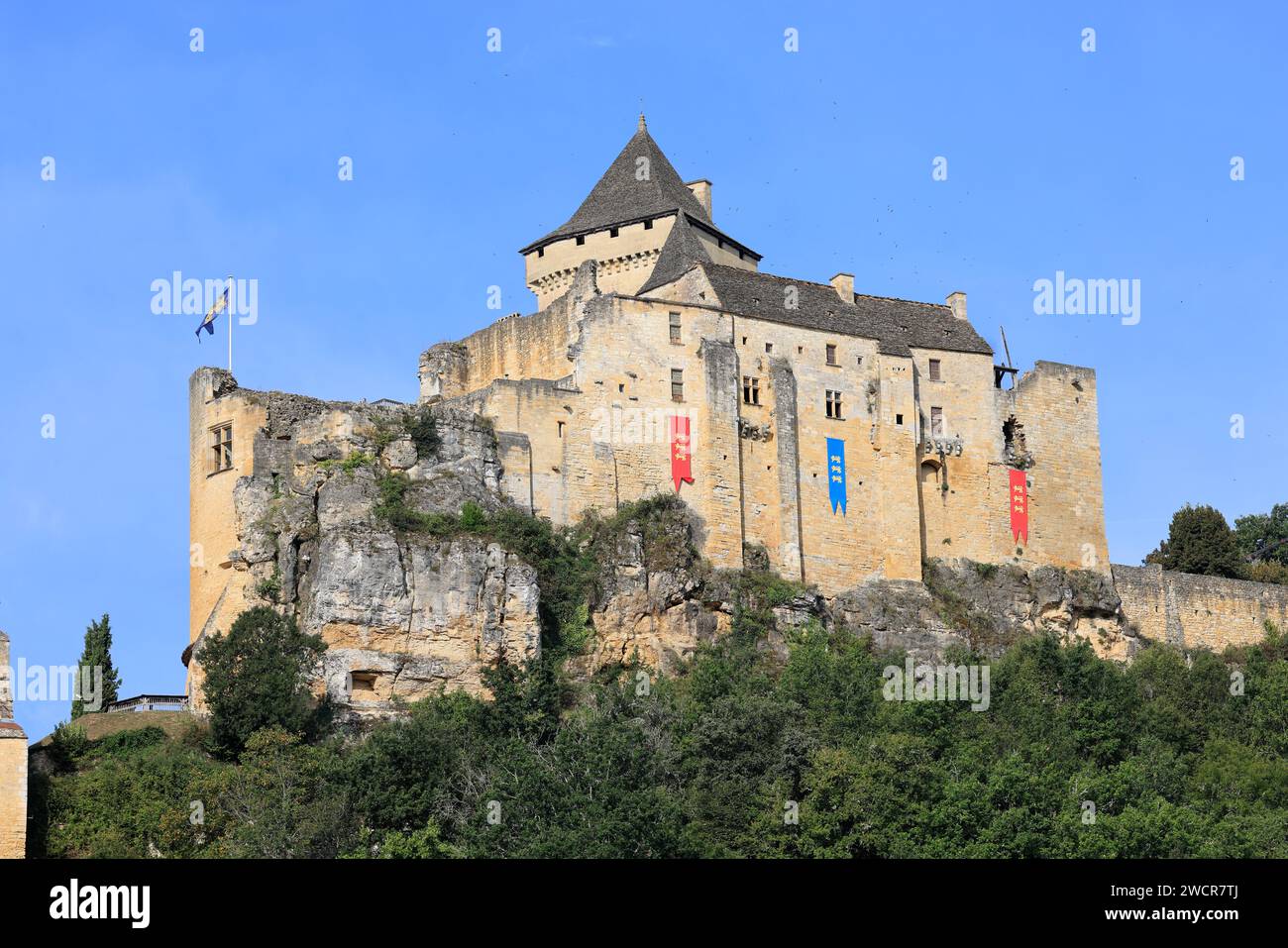 The Château de Castelnaud medieval fortress (13th-14th centuries) in ...