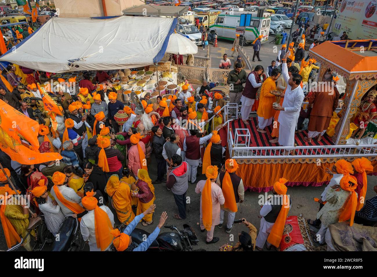 Jaipur, India - December 31, 2023: Hanuman devotees in a procession in ...