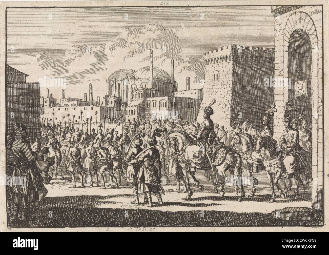 Entry of Sultan Mustafa II in Constantinople, 1695, Jan Luyken, 1698 ...