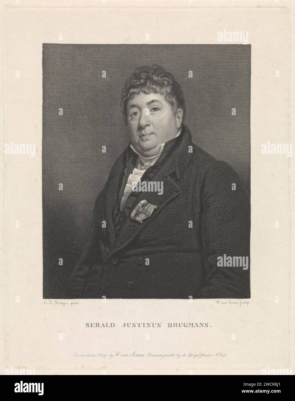 Portrait of Sebald Justinus Brugmans, Willem van Senus, after Charles ...
