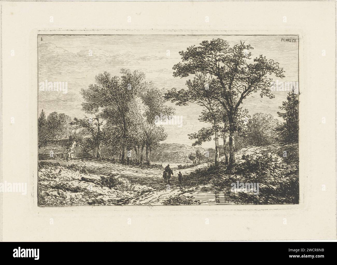 Landscape with rider, Pieter Casper Christ, c. 1860 - c. 1870 print ...