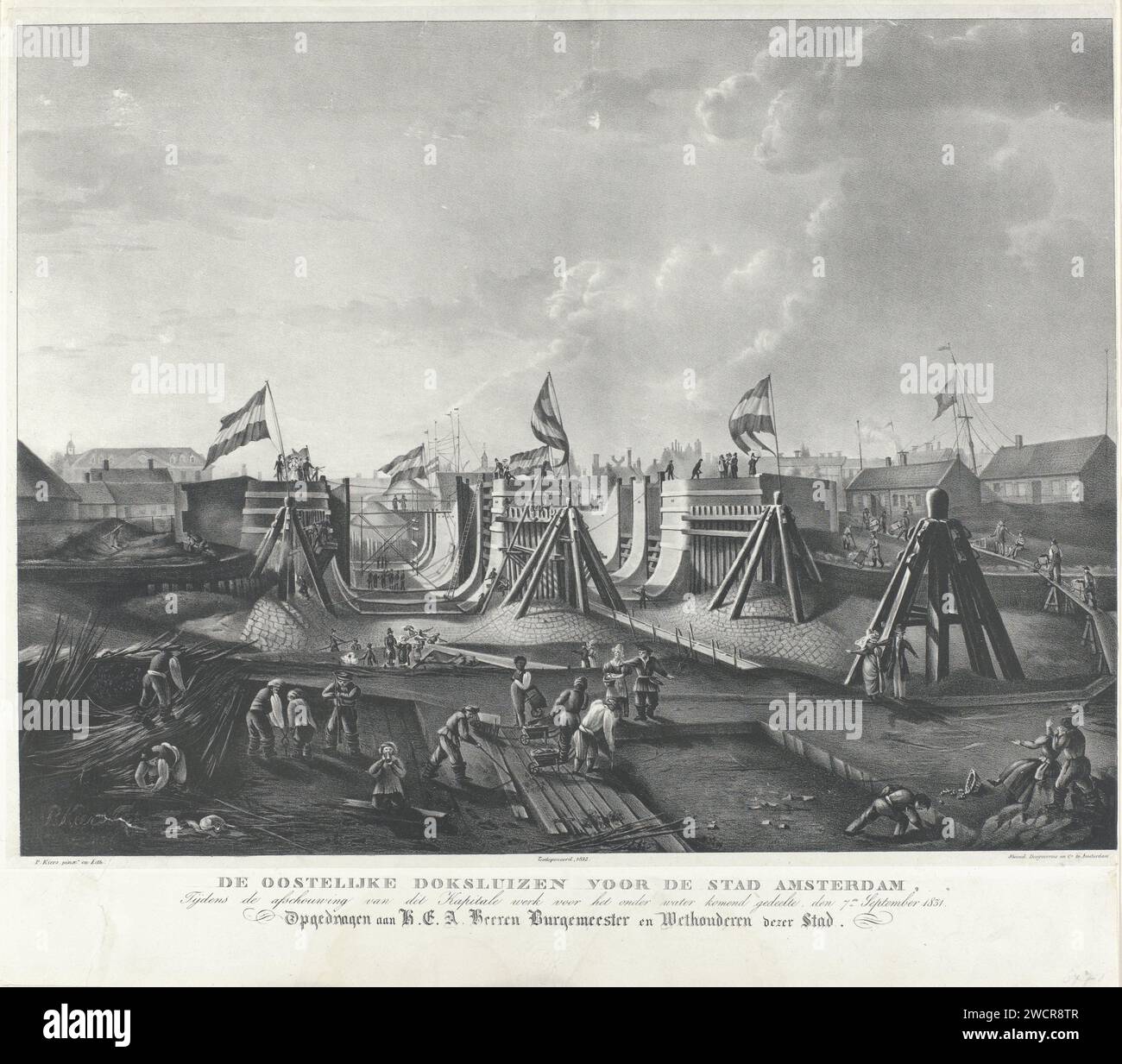 Eastern Doksluizen for Amsterdam, 1831, Petrus Kiers, 1832 print View ...