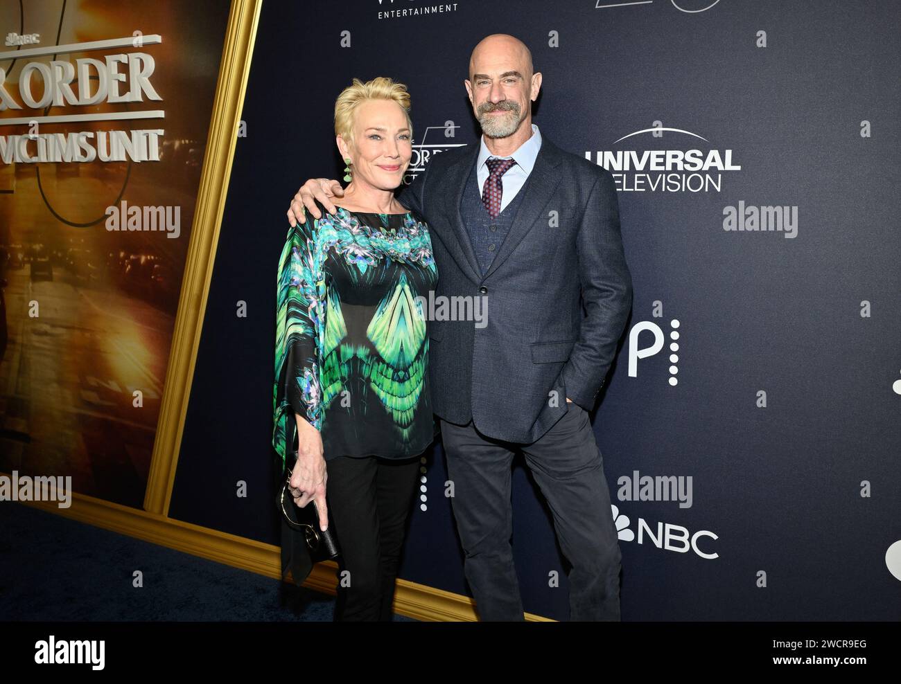 Sherman Williams, left, and Christopher Meloni attend the "Law & Order ...