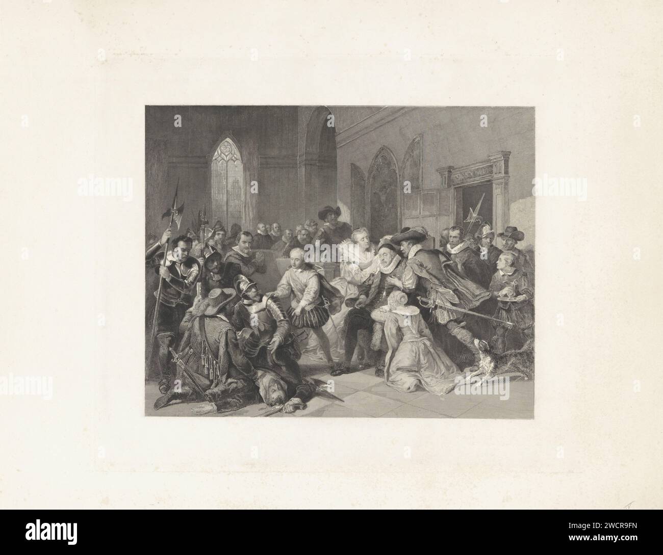 Attack by Jean de Jauregui on Prince William I, March 18, 1582, Johann ...