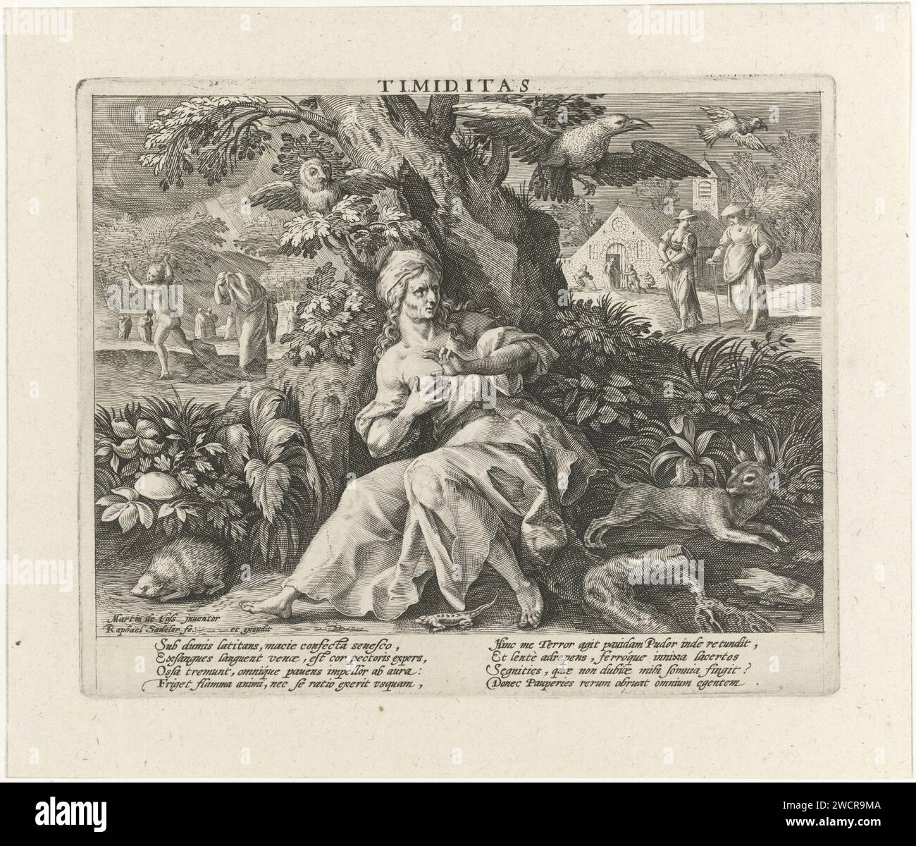 Fart, Raphaël Sadeler (I), After Maerten de Vos, 1592 print In the ...