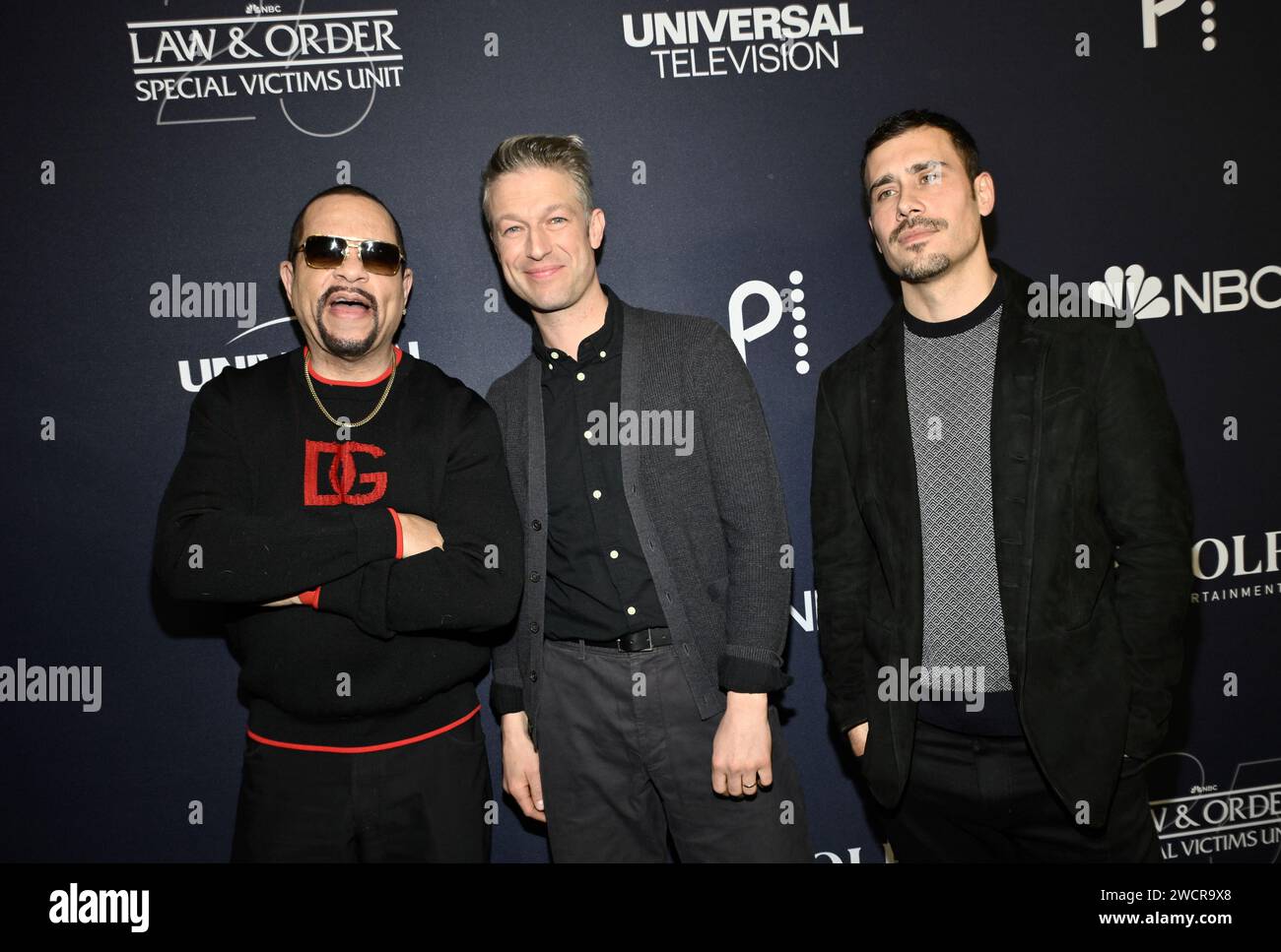 Ice-T, left, Peter Scanavino and Octavio Pisano attend the "Law & Order ...