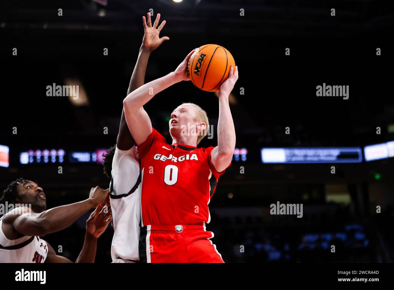 COLUMBIA, SC - JANUARY 16: Blue Cain #0 of the Georgia Bulldogs shoots ...